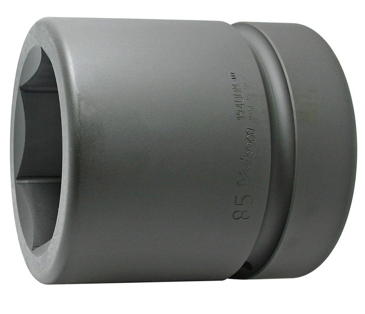 Ko-ken 19400M-75, 2.1/2 Sq. Dr. Socket, 75mm 6 point, Length 125mm ...