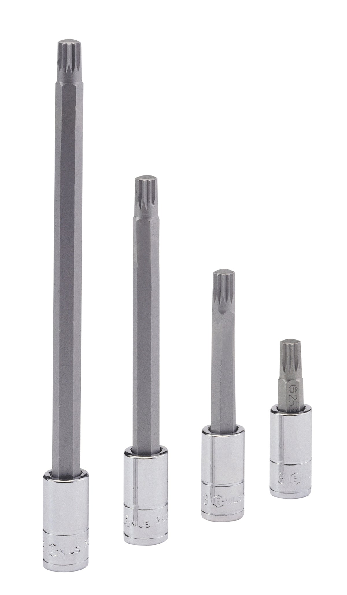 Genius Tools 1/4" Dr. M5 Triple Square Bit Socket, 45mmL - 208+8105 ...