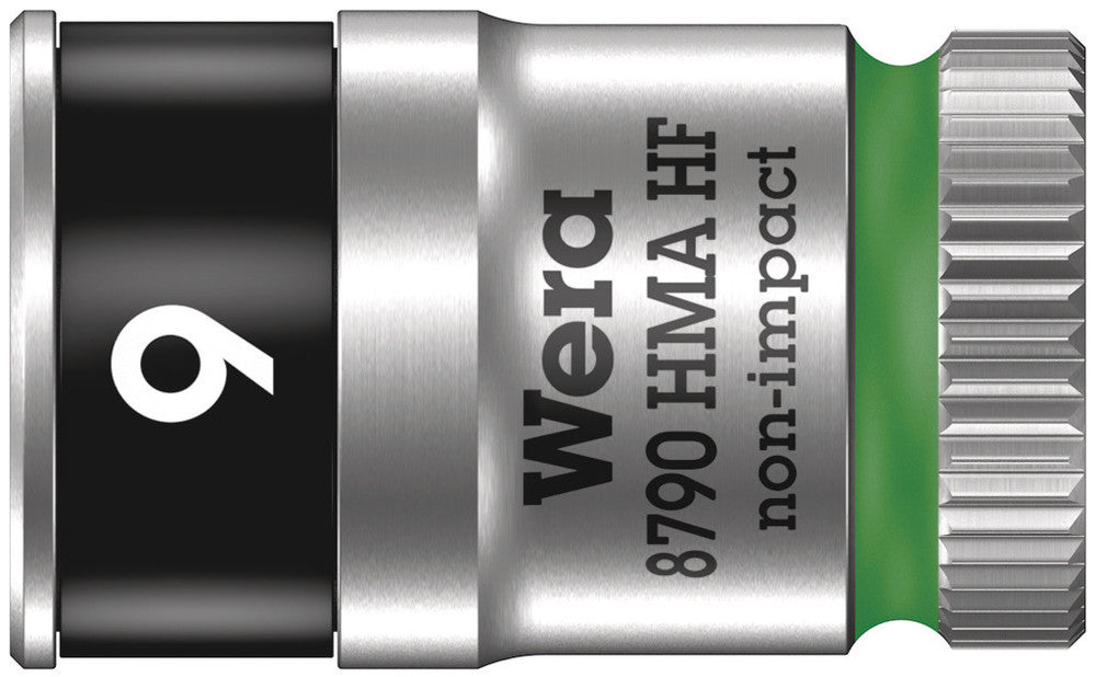 Wera 05003724001, 9mm Hex Socket, 1/4" Square Drive, Metric Hex, 6 ...