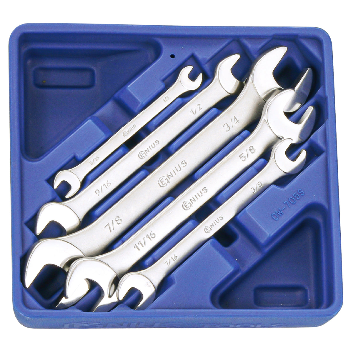 Genius Tools 5 Piece SAE Open End Wrench Set - OW-705S — Integrated ...