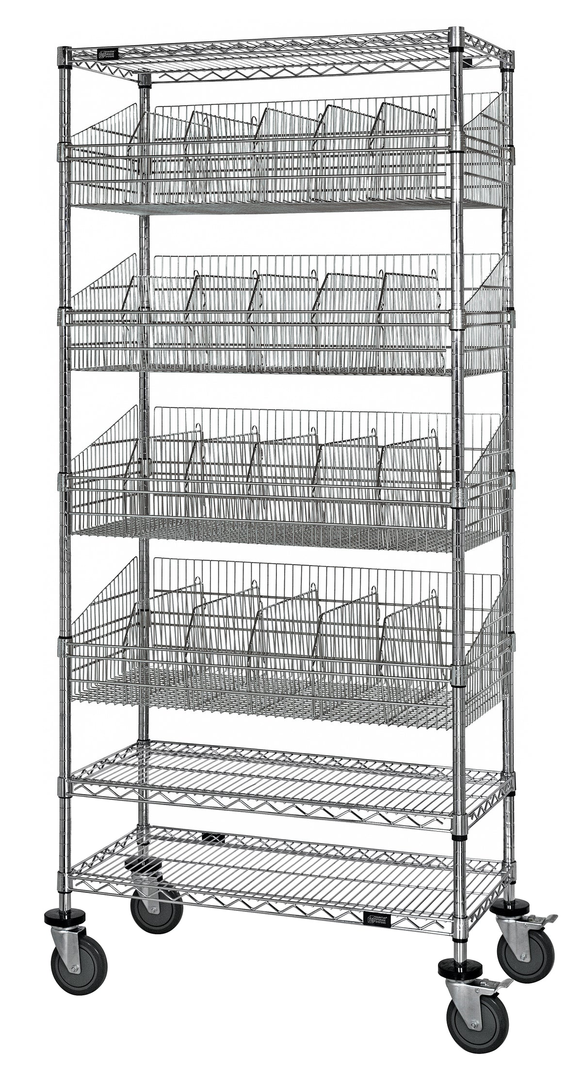 Quantum WRC74-2448C-4BSK | Post Basket Cart — Integrated Manufacturing ...