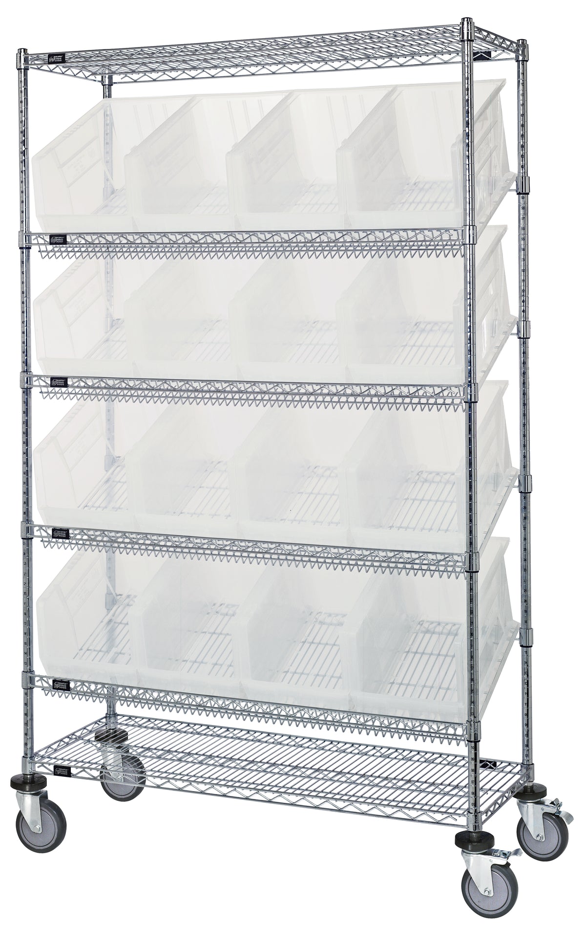 Quantum WRCSL6-74-2448-953CL | Slanted Shelf Cart — Integrated ...