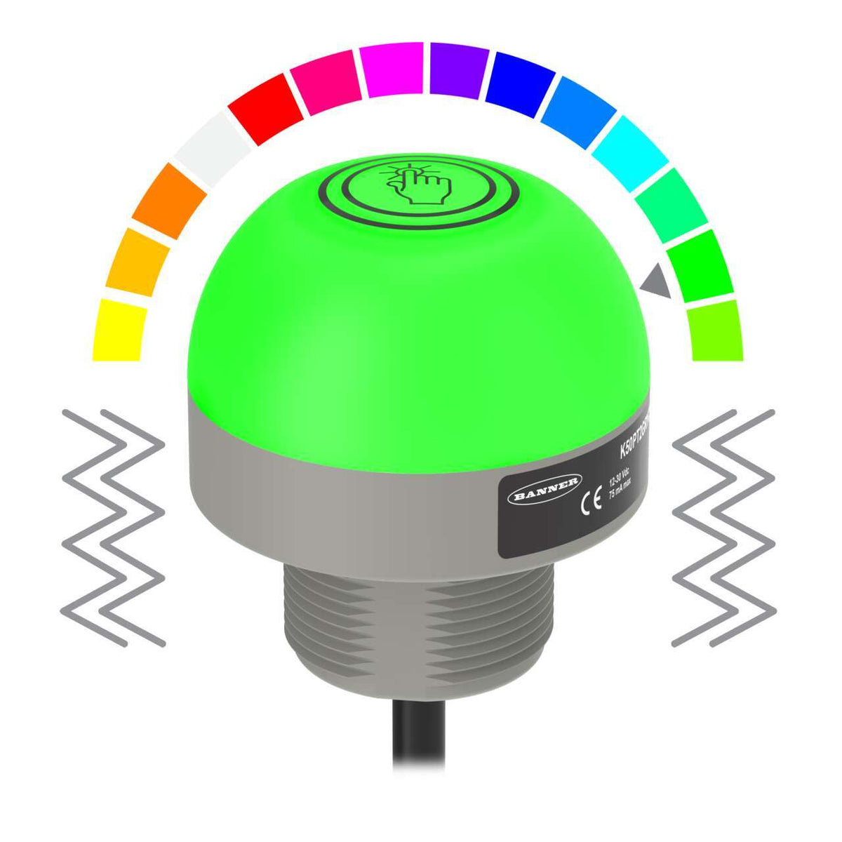 Banner K50 Pro Pick-To-Light Sensor, Touch, RGB, Vibration Feedback ...