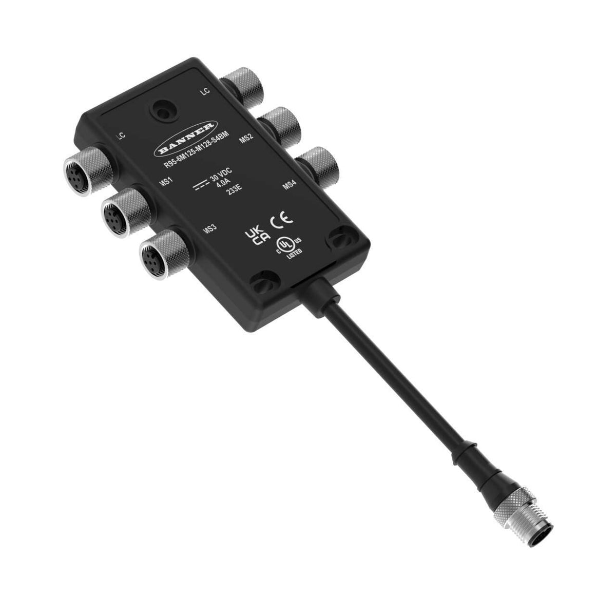 Banner 815015, R95-6M125-M128-S4BM, R95 Molded Junction Box with 8-pin ...