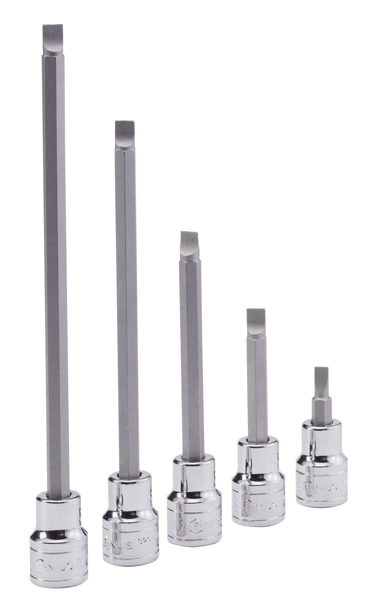 Genius Tools 3/8" Dr. 1.2 x 8.0mm Slotted Bit Socket, 50mmL - 310+1280 ...