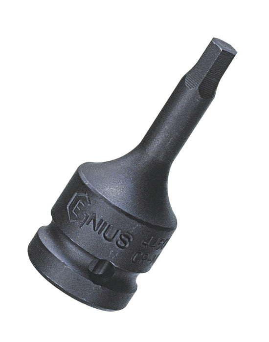 Genius Tools 1/2" Dr. 19mm Hex Impact Bit Socket, 60mmL (CR-Mo) - 4460 ...