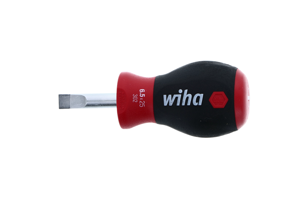 Wiha 30265 SoftFinish Stubby Slotted Screwdriver 6.5mm x 25mm ...