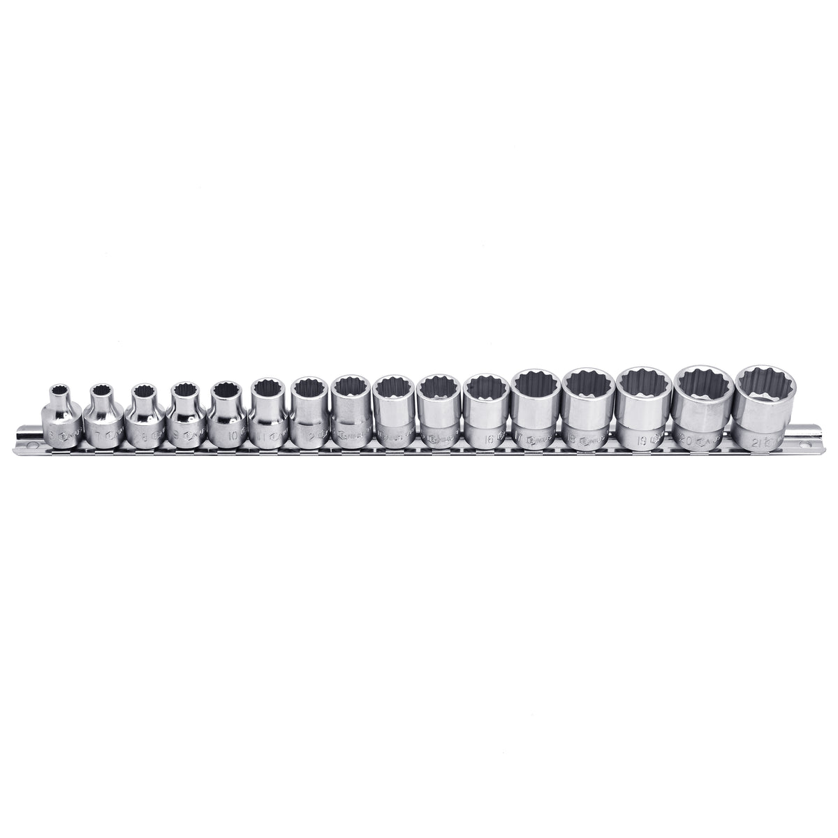 Genius Tools 16 Piece 3/8" Dr. Metric Hand Socket Set (12-Point) - TW ...