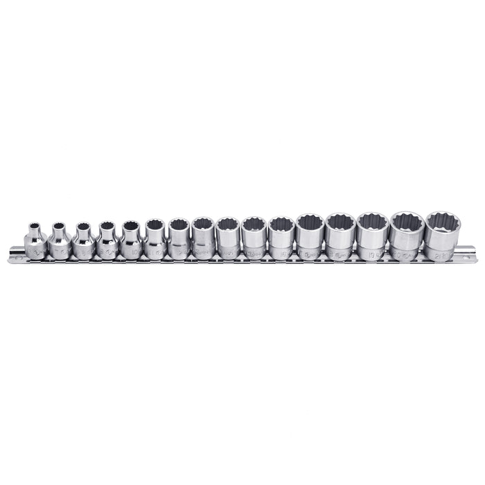 Genius Tools 16 Piece 3/8" Dr. Metric Hand Socket Set (12-Point) - TW ...