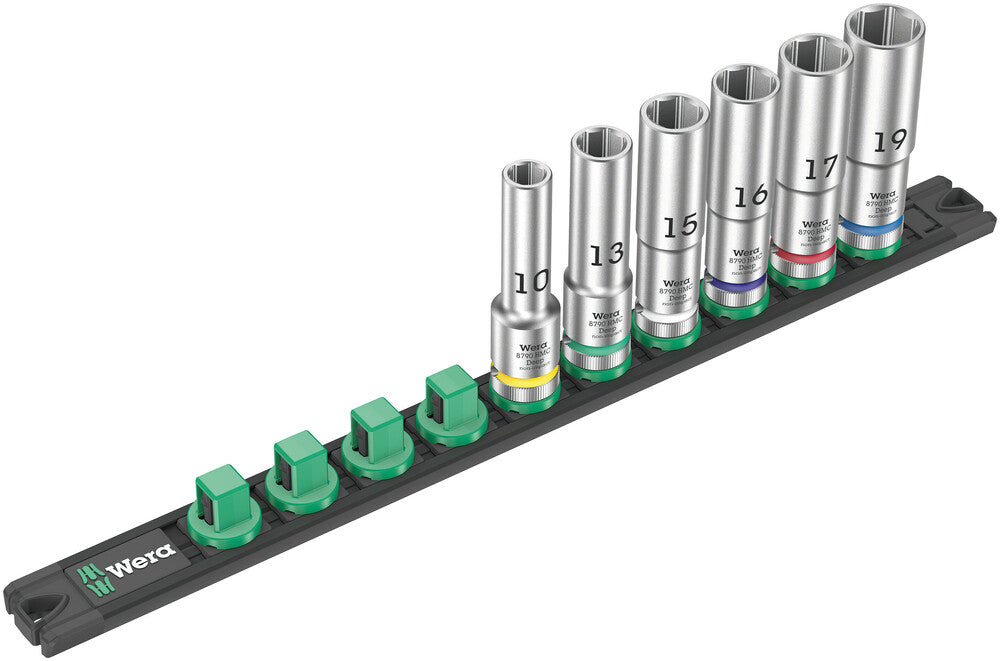 Wera 05005470001, Magnetic socket rail C Deep 1 socket set, 1/2" drive ...